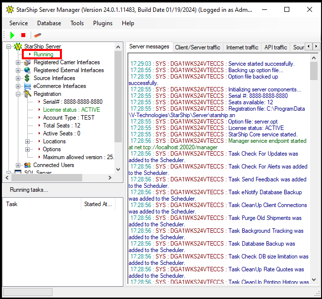 Error when launching the StarShip client - "The attempt to connect to ...