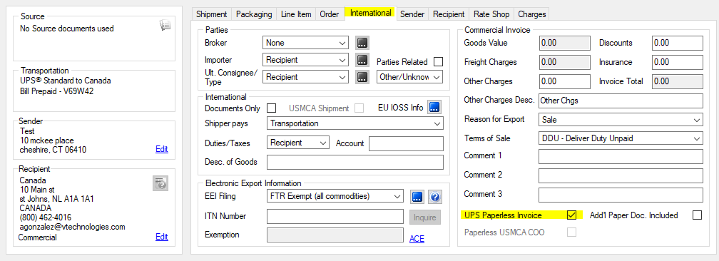 How to enable UPS Paperless Invoice. (Desktop Client)